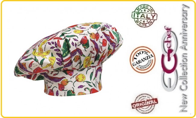 Cappello Cuoco Chef Ego Chef Italia Spezie Art.660108